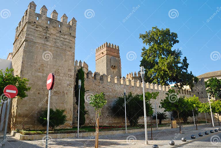 Lateral view Castle stock photo. Image of maria, andalusian - 25766502