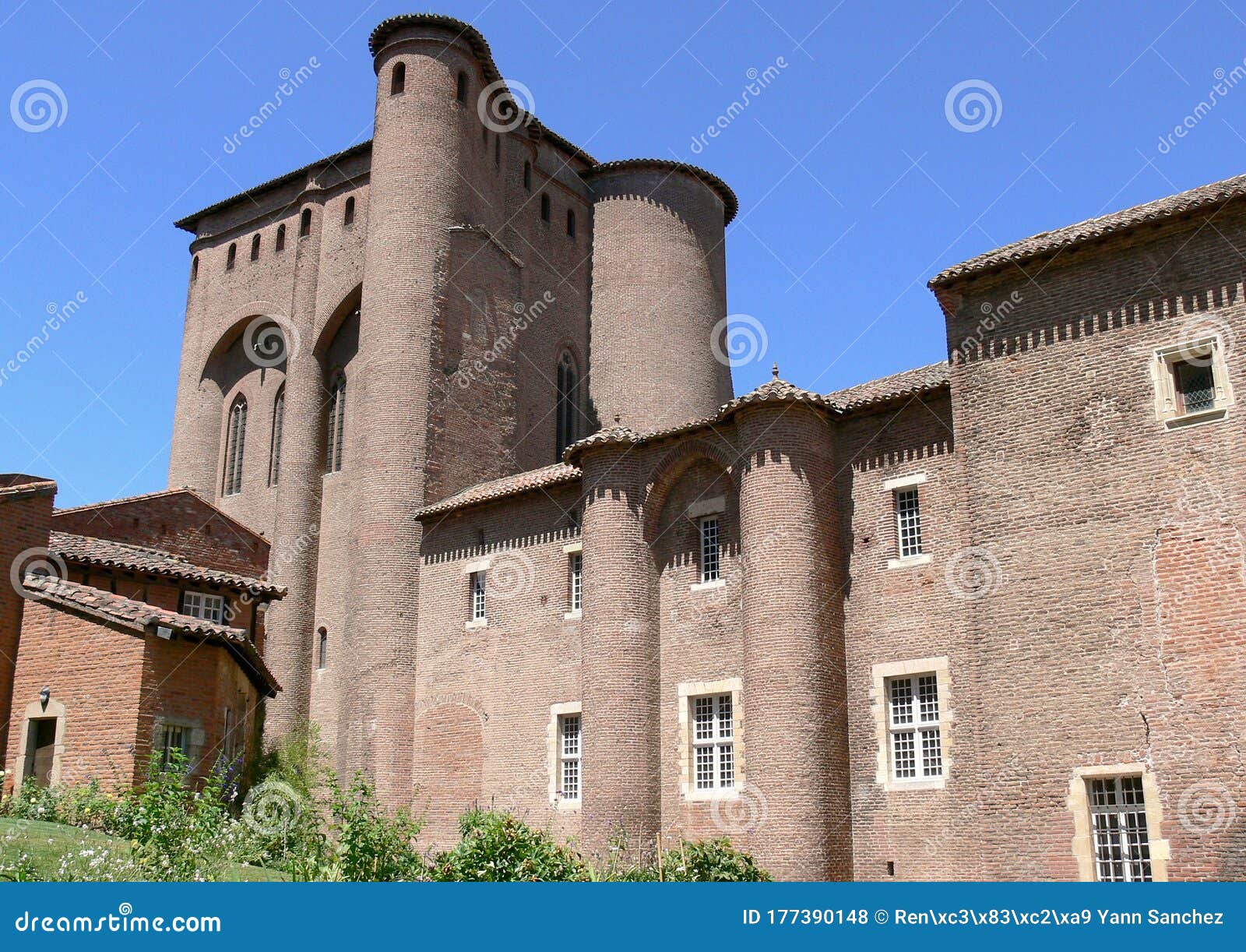 Facade and Dungeon of the Episcopal Palace of Albi Stock Photo - Image ...