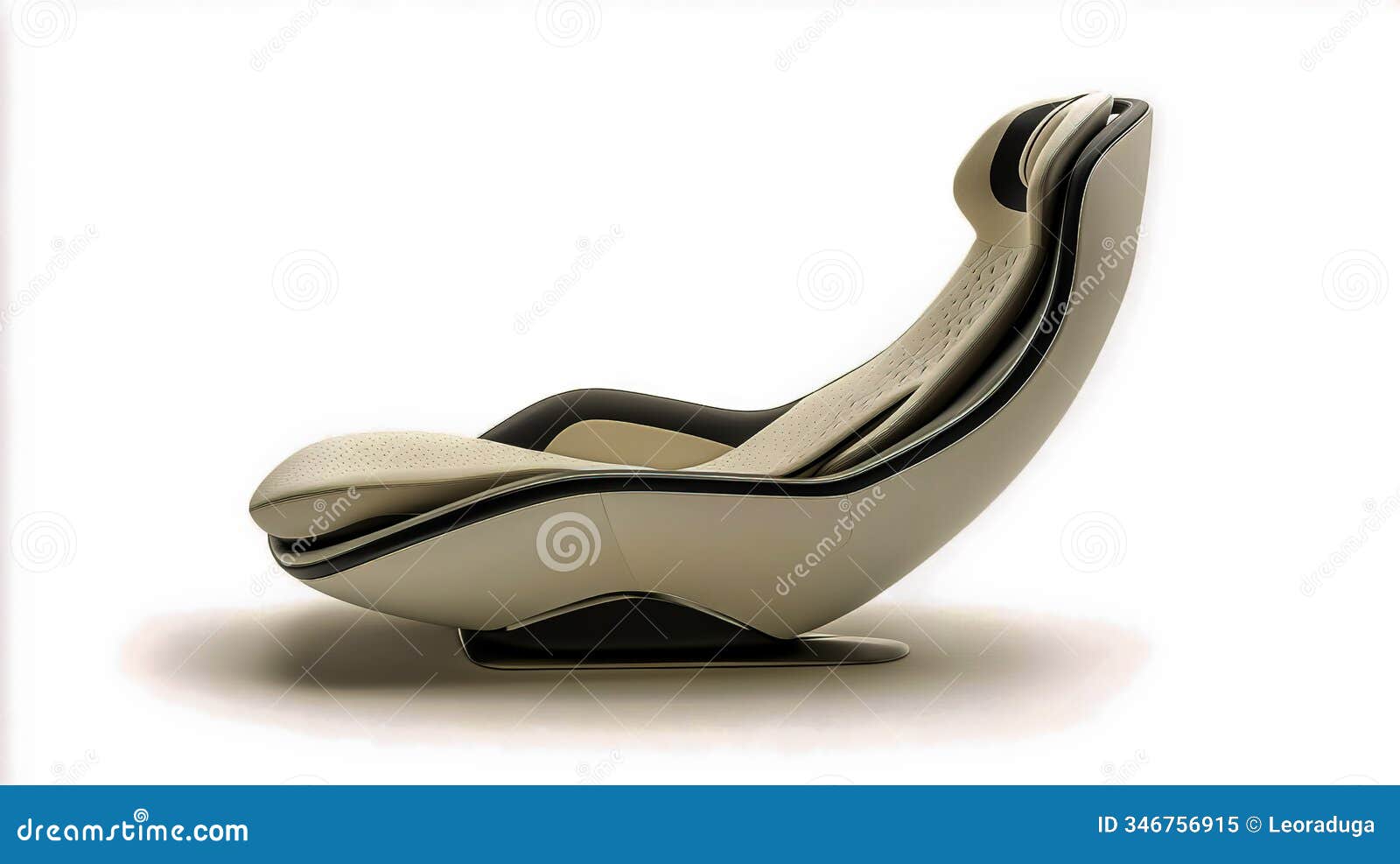 A Lateral View of a Modern Car Seat, Isolated on a White Background ...