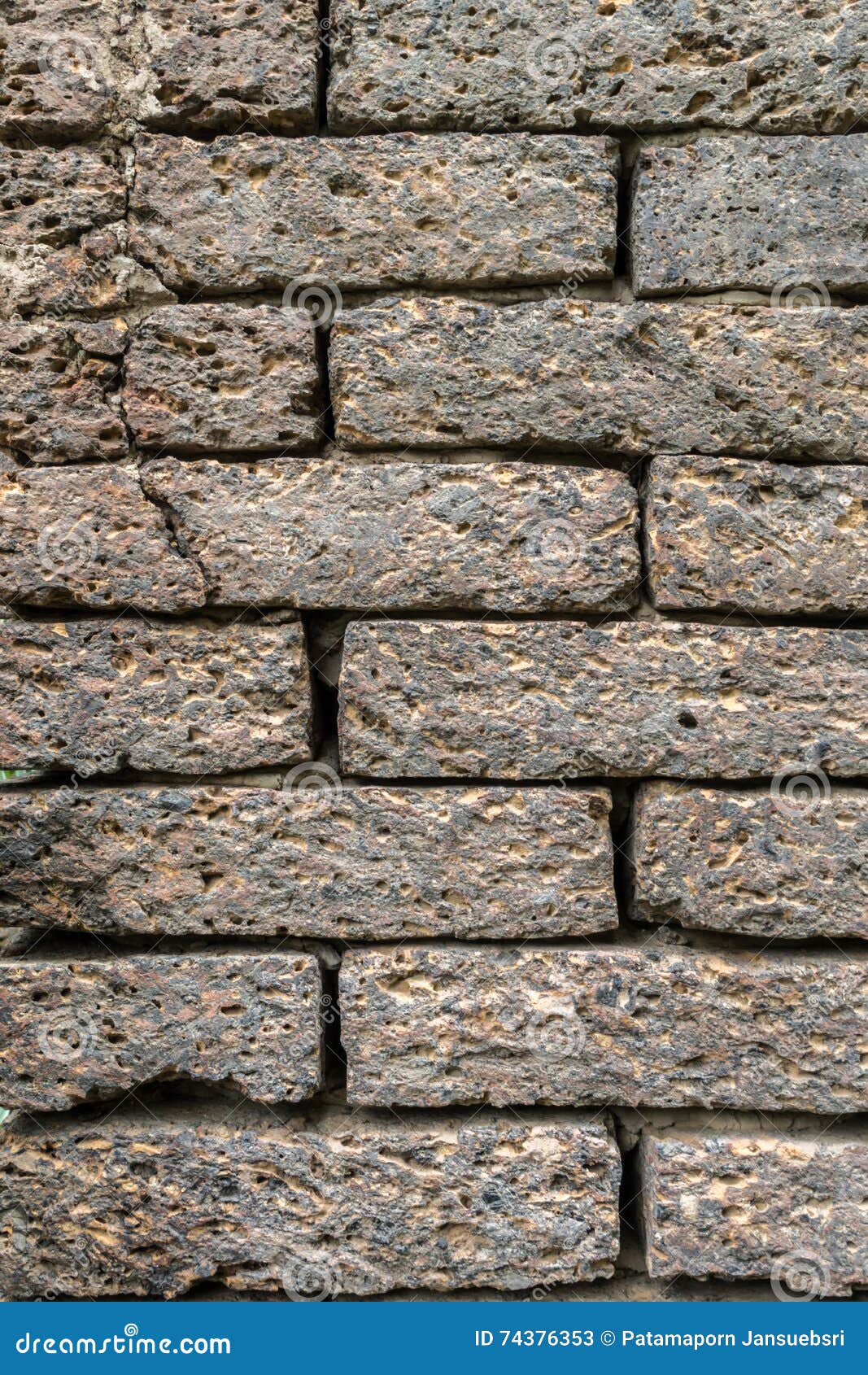Laterite block wall stock image. Image of gray, construction - 74376353