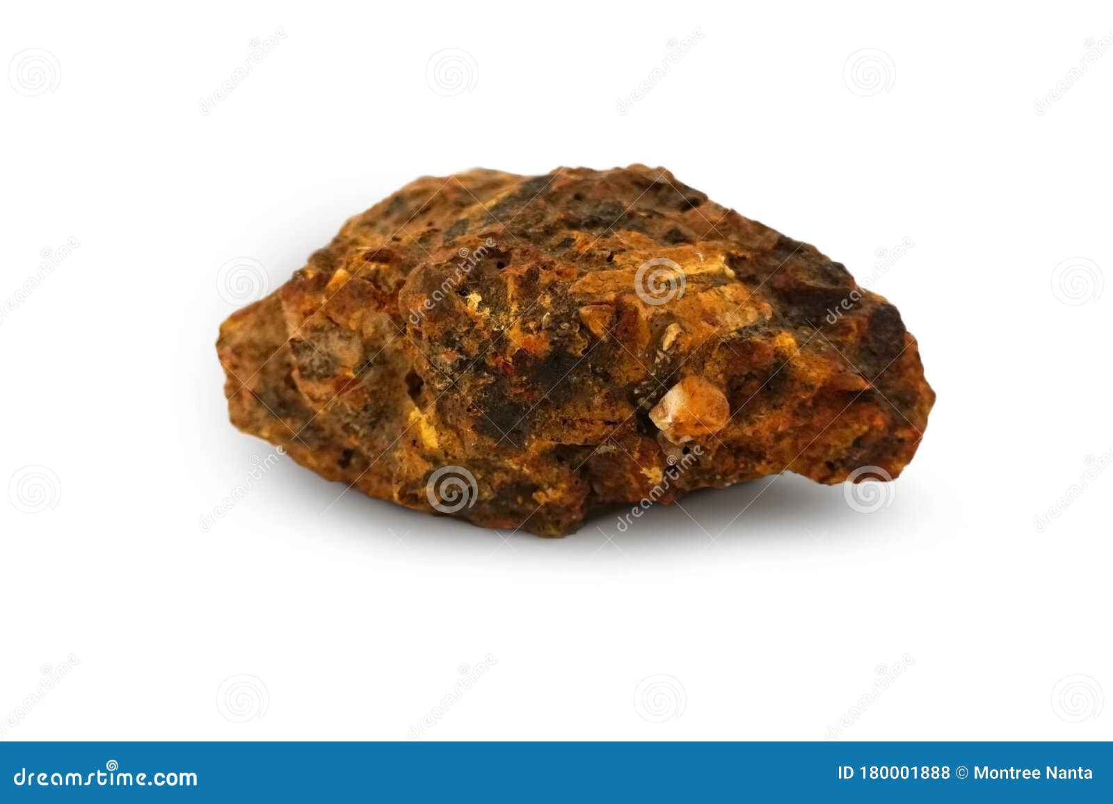 Laterite Rock on a White Background. Stock Photo - Image of material ...