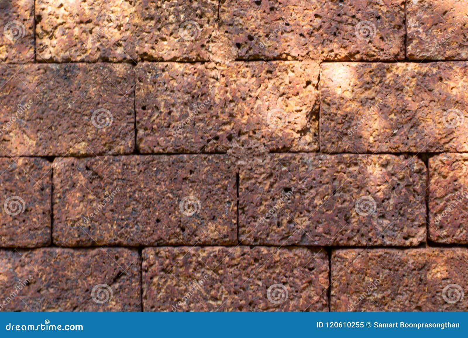 Laterite Brick Wall Used As Background. Stock Image - Image of backdrop ...