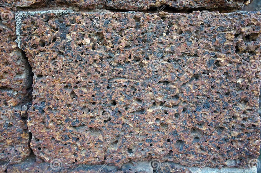 Laterite stone. stock image. Image of heritage, block - 23936001