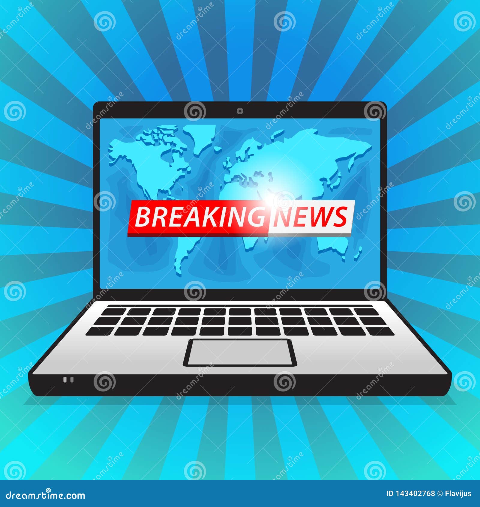 Latest Breaking News Computer Screen Announcement Stock Vector ...