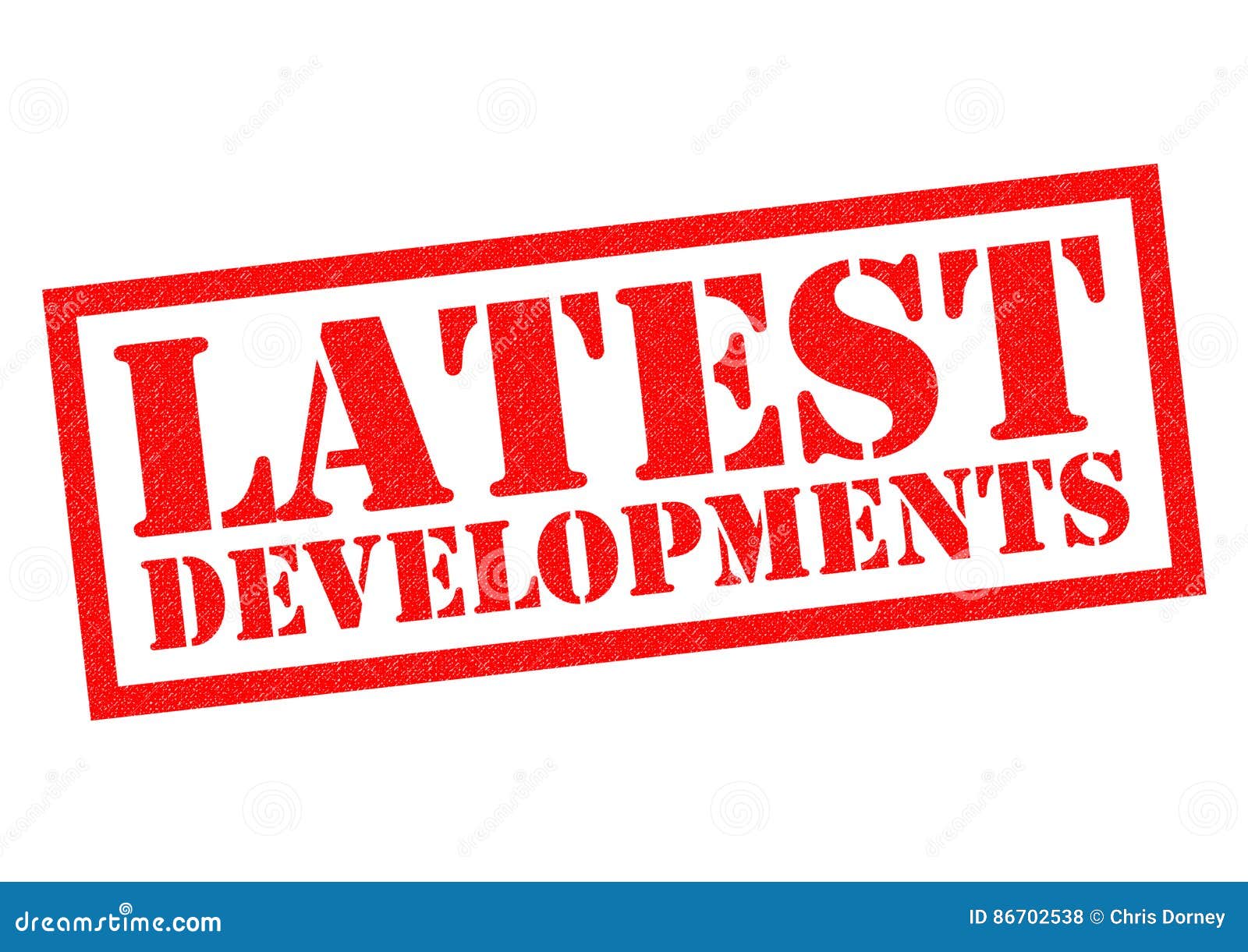 LATEST DEVELOPMENTS stock illustration. Illustration of label - 86702538