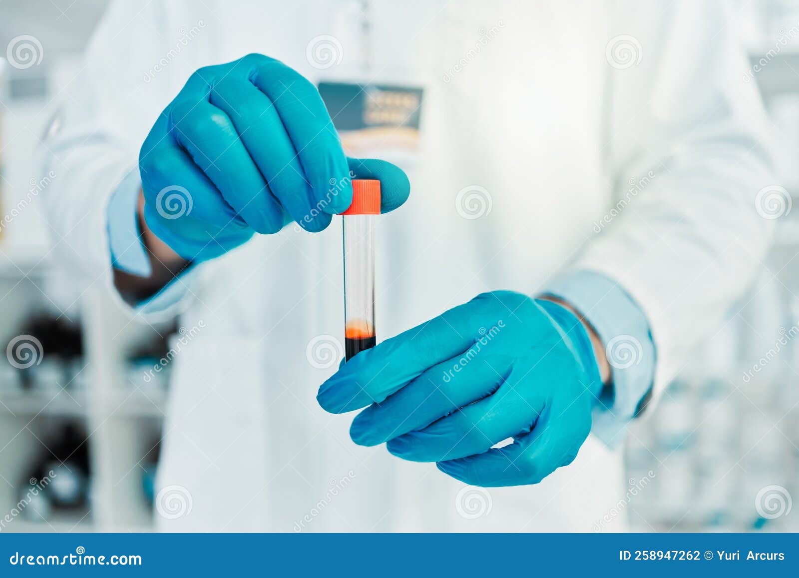 This is the Latest Evidence that Came in for Testing. Closeup Shot of ...