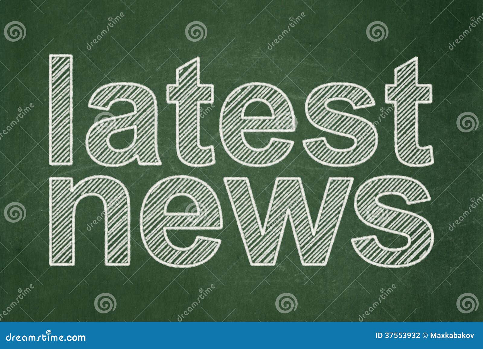 Latest News On Chalkboard Background Royalty-Free Stock Image ...