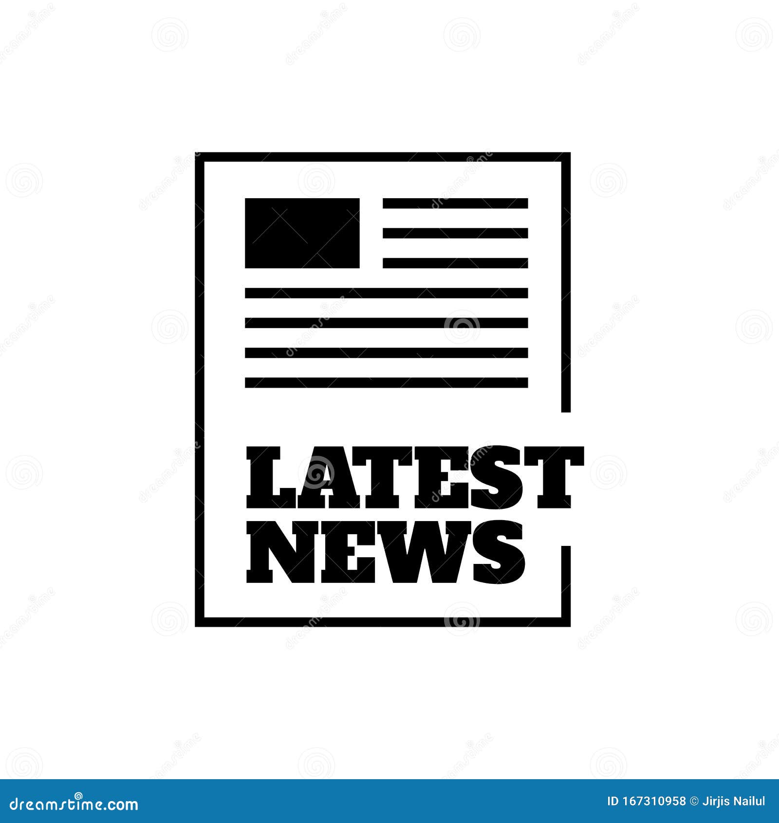 Latest News Icon Modern Square Rounded Shape Logo Design Vector with ...