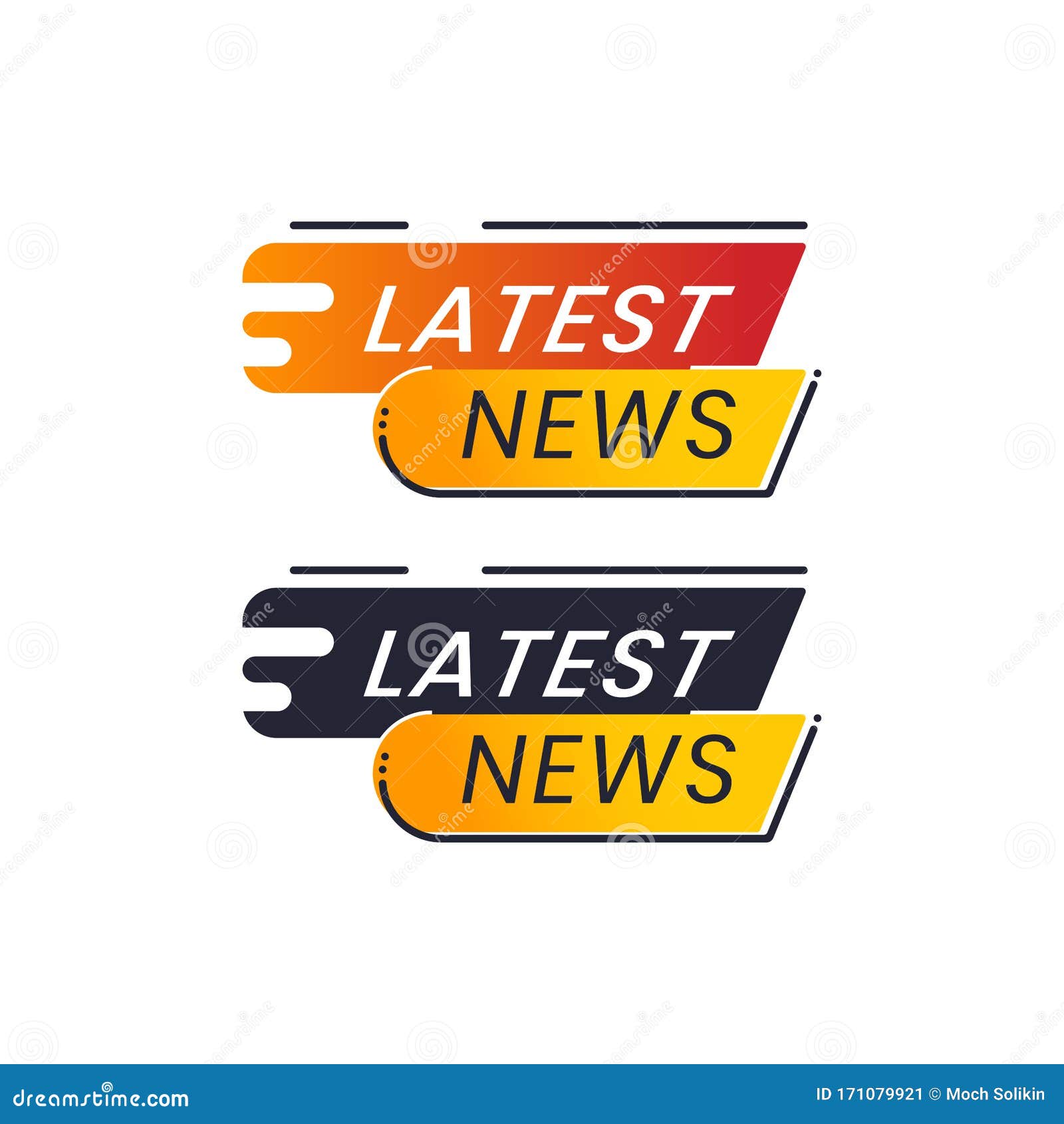Latest News Icons Breaking News for Journalists Stock Vector ...