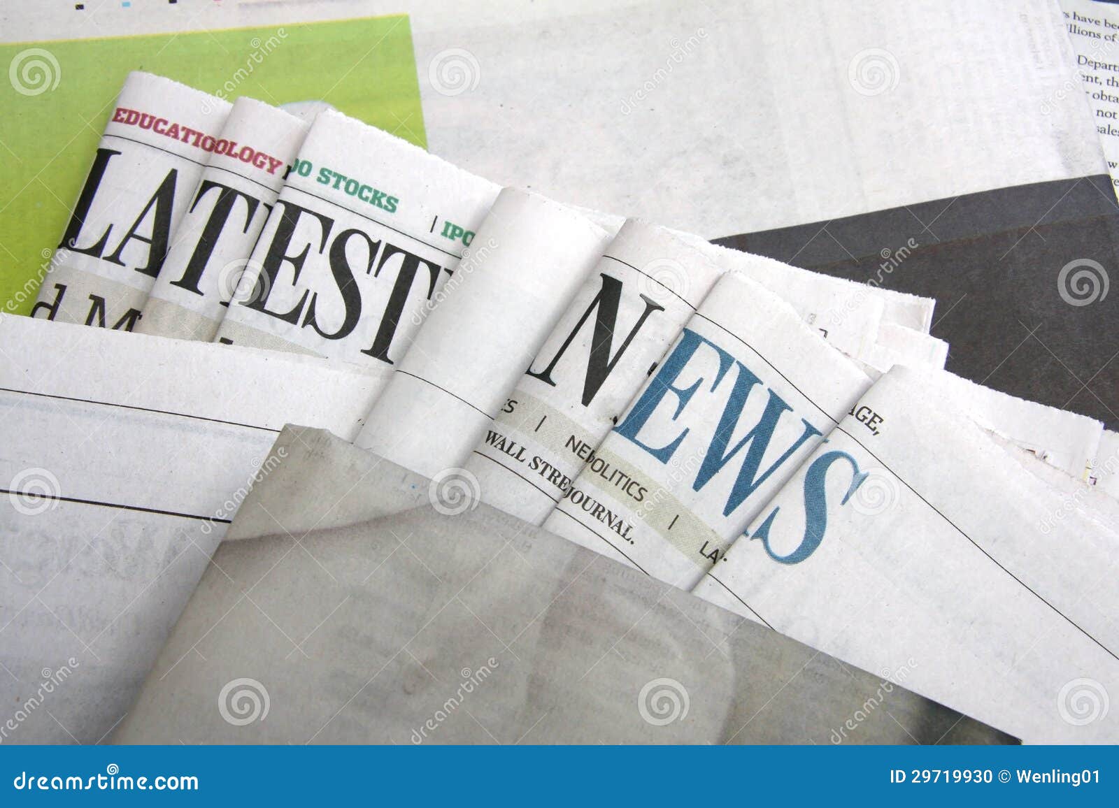Latest news on newspapers stock photo. Image of communication - 29719930