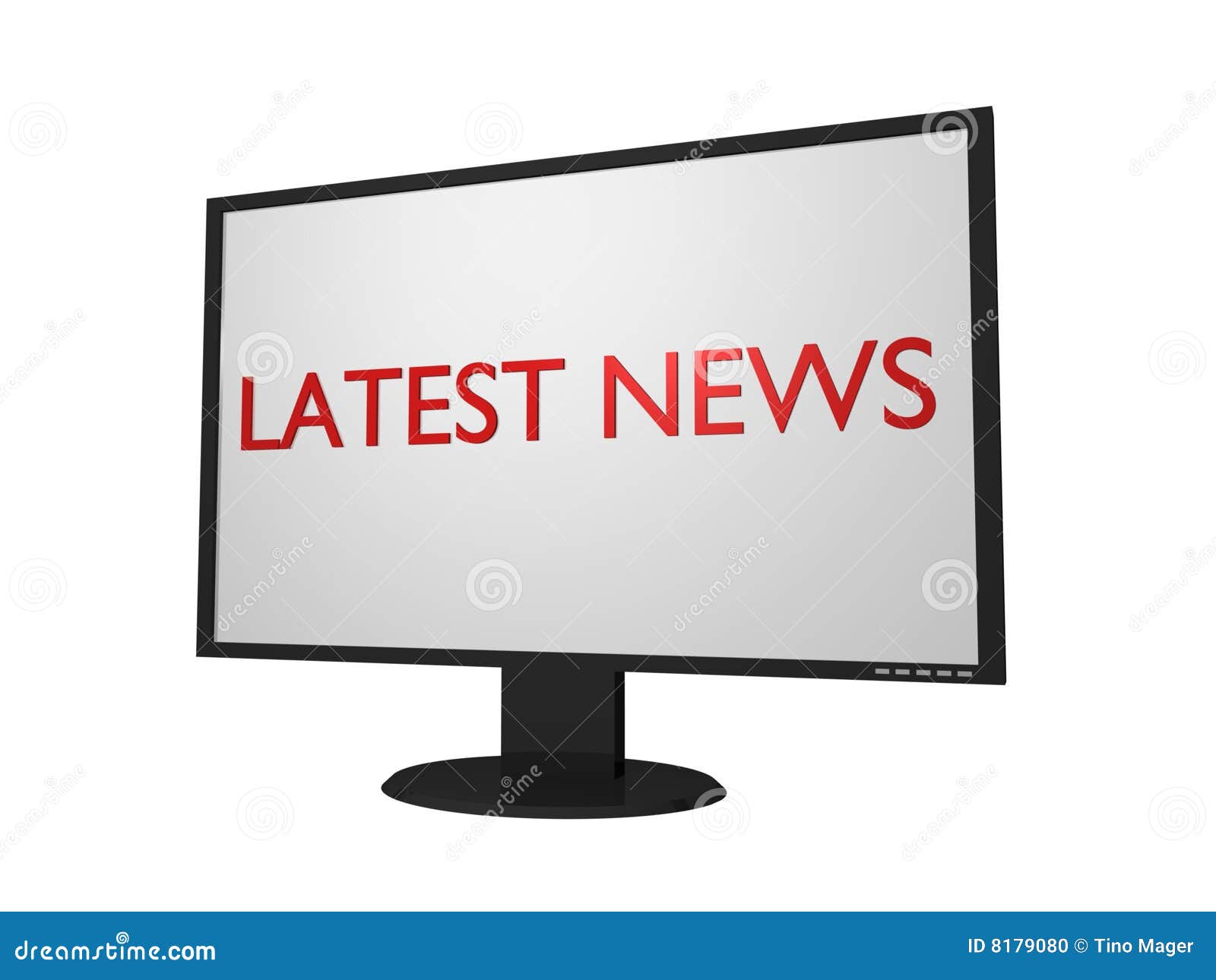 Latest news monitor stock illustration. Illustration of dimensional ...