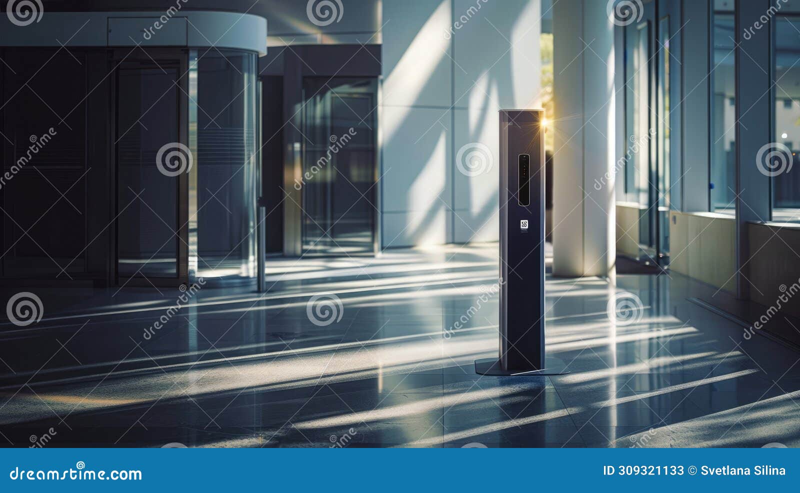 Latest Security Tech Symbolized by a Prominent Biometric Scanner in an ...