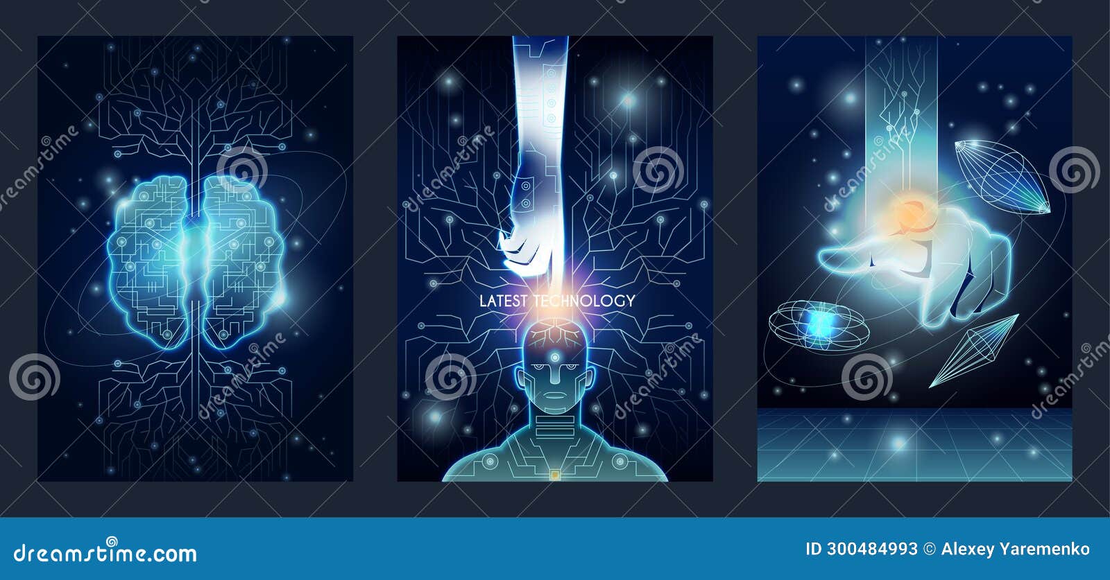 Latest Technology and Science Vector Concept Stock Illustration ...