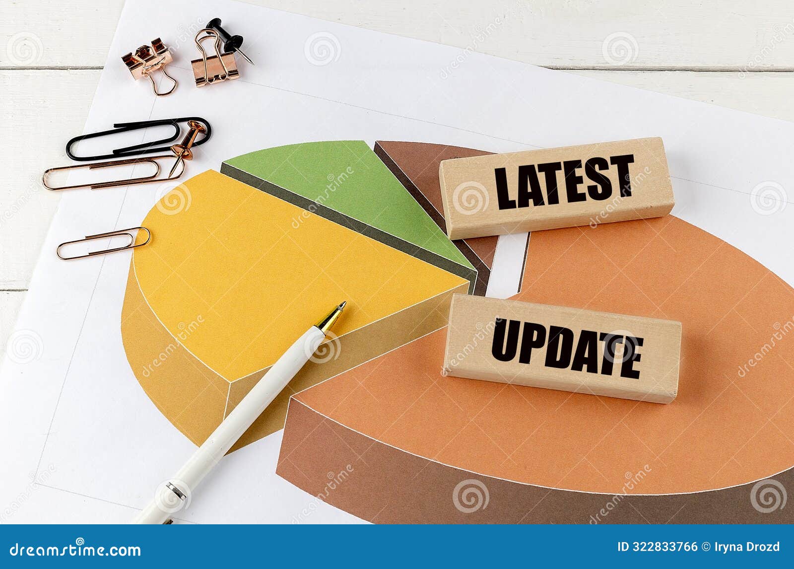 LATEST UPDATE Word On Wooden Block On Chart Background Royalty-Free ...