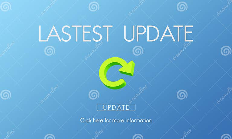 Latest Version Fresh Updates Application Updates Concept Stock Photo ...