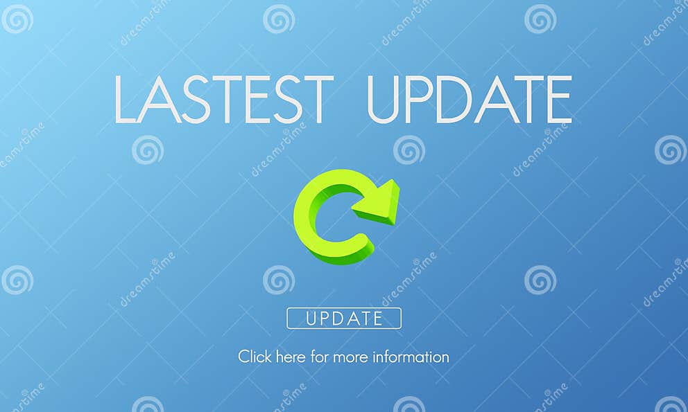 Latest Version Fresh Updates Application Updates Concept Stock Photo ...