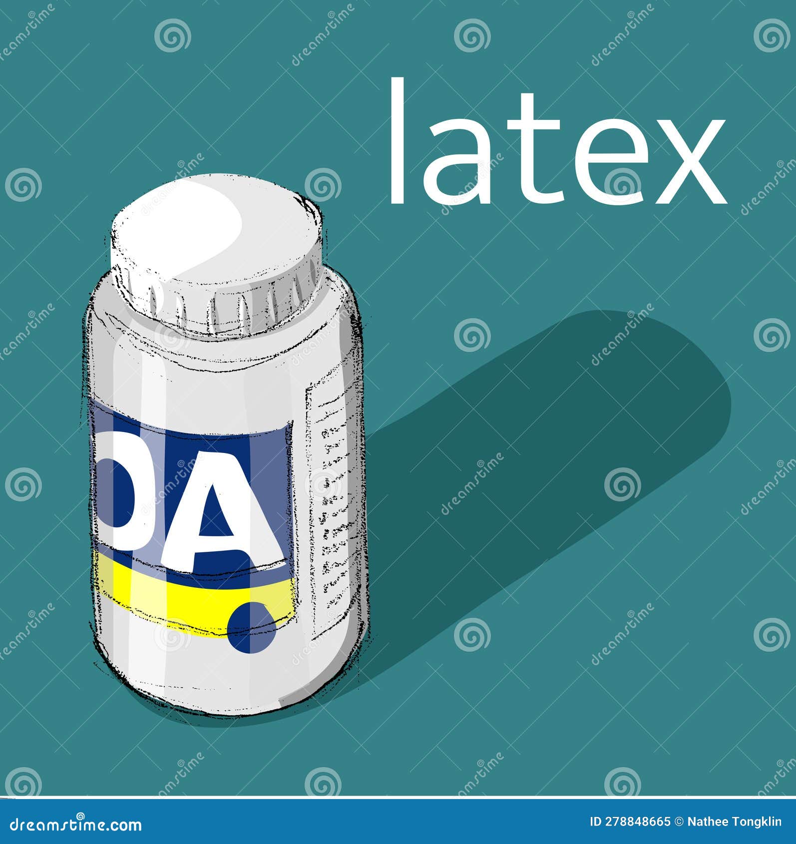 Latex Glue Drawing Sketch Pencil Style Stock Illustration ...