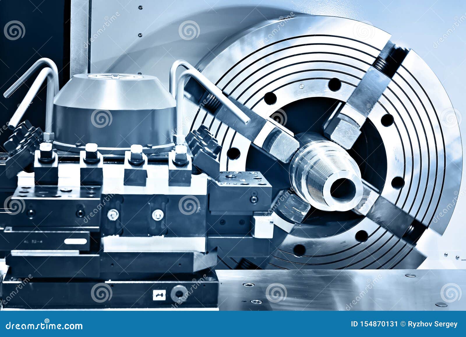 Lathe clamping spindle stock image. Image of accuracy - 154870131