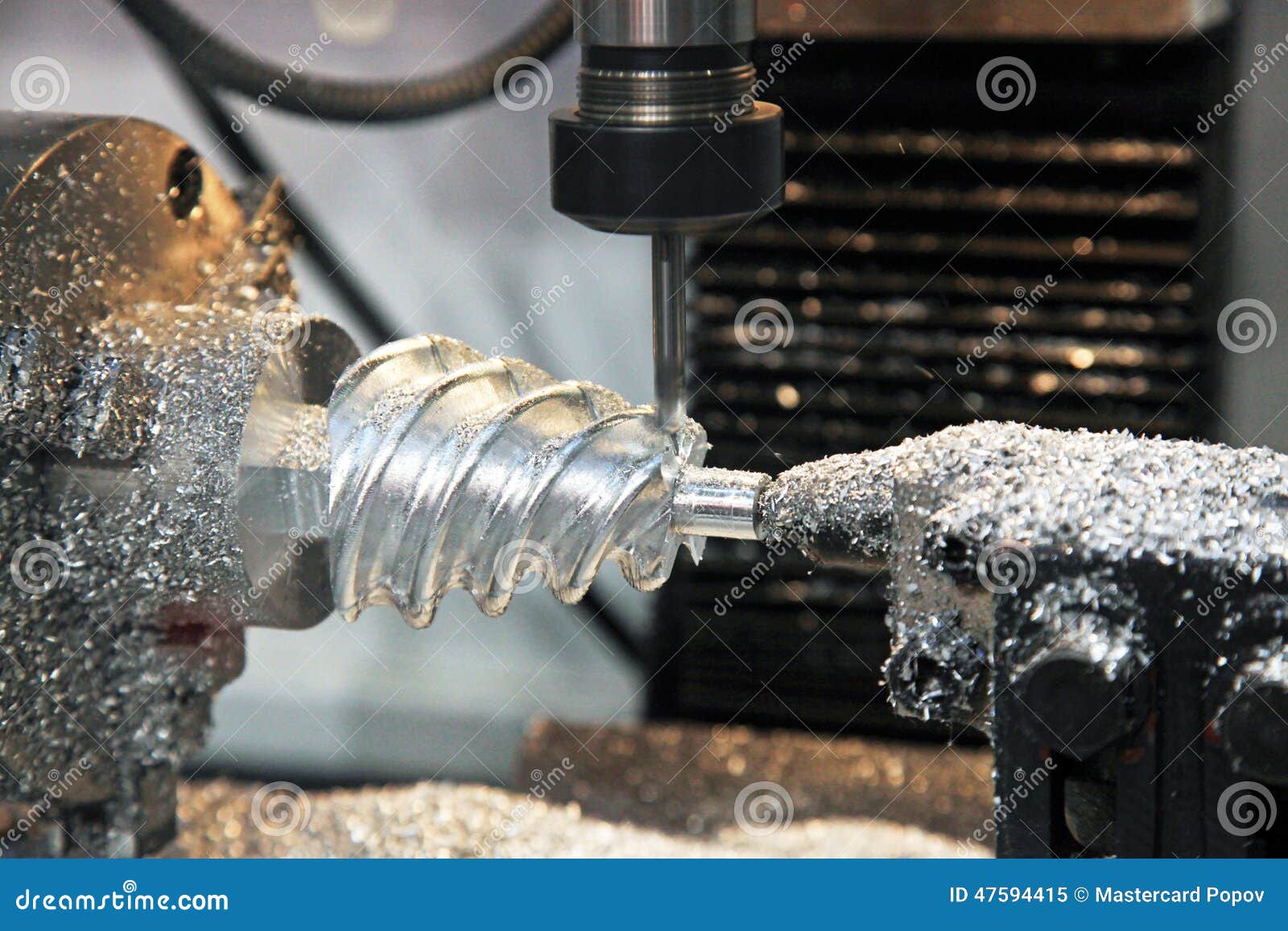 Lathe, CNC milling machine stock image. Image of engineering - 47594415