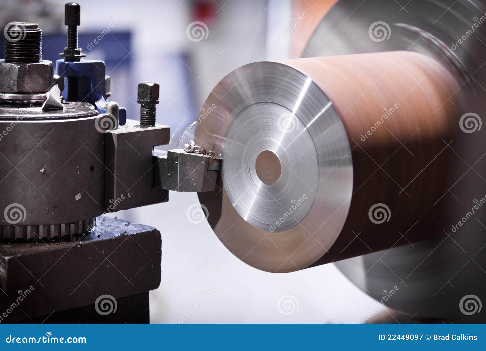 Lathe cutting metal stock image. Image of industrial - 22449097