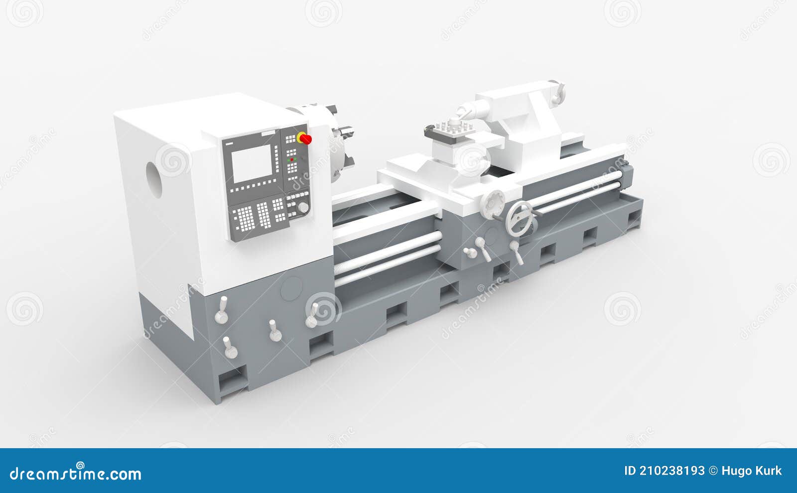 CNC Milling And Lathe Machine Drawings Cartoon Vector | CartoonDealer ...