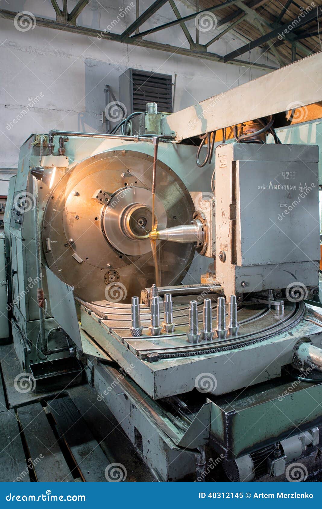 Lathe machine stock image. Image of engineering, industrial - 40312145