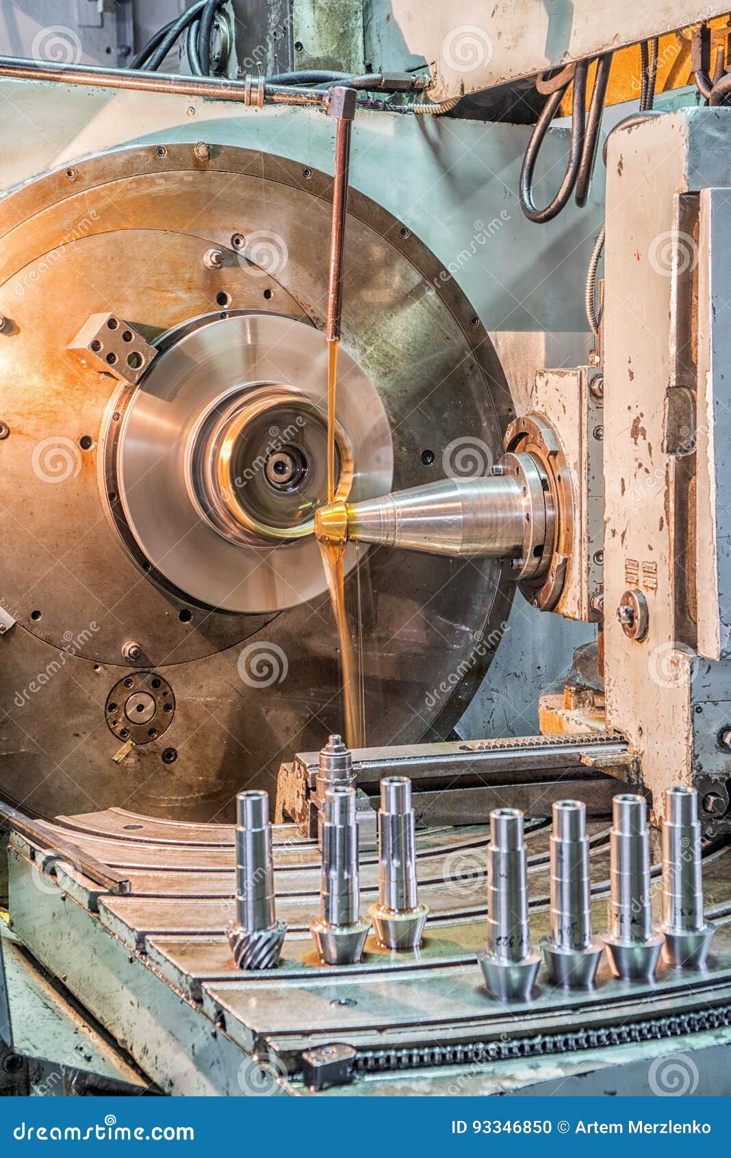 Lathe machine stock photo. Image of milling, machine - 93346850
