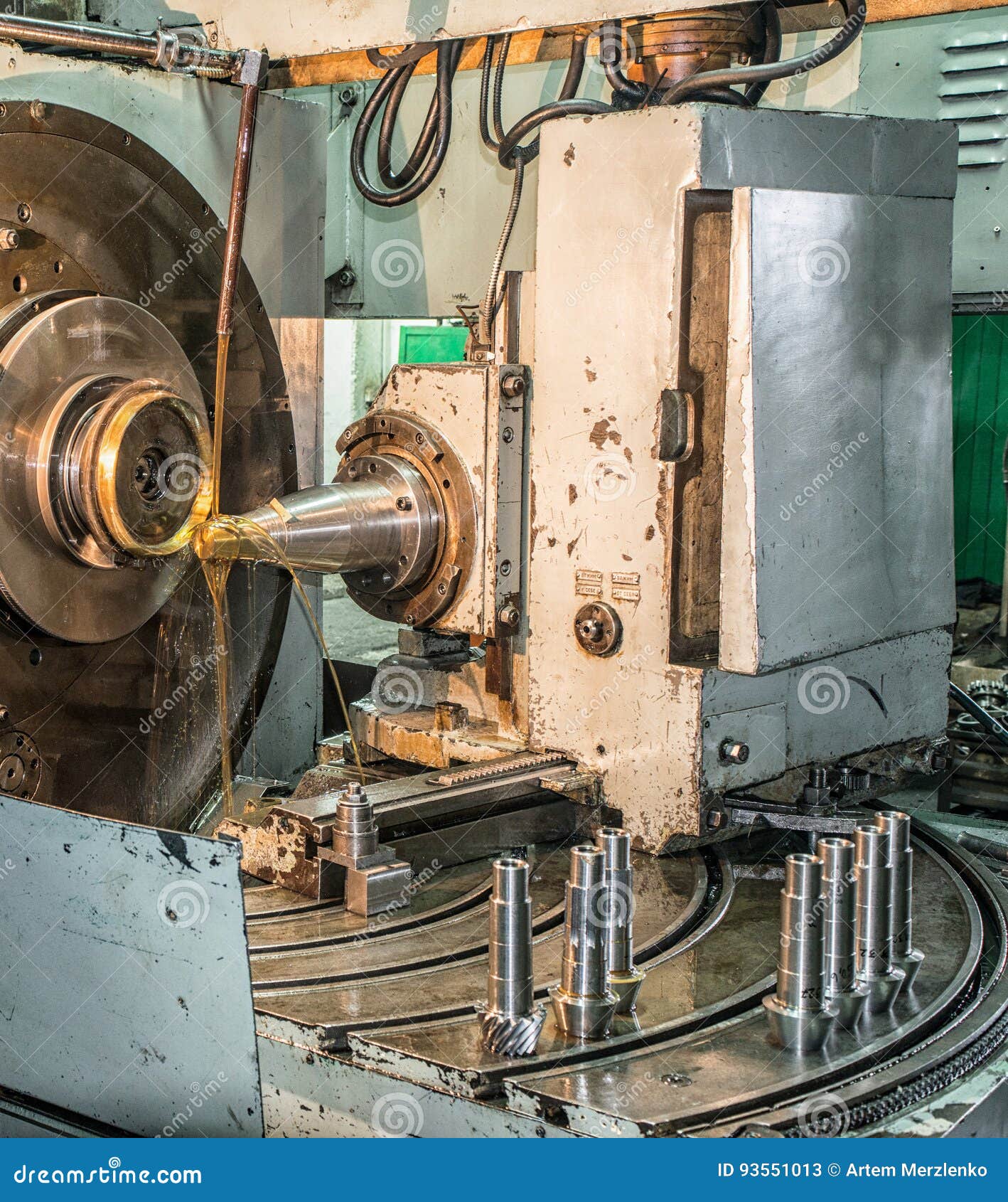 Lathe machine stock image. Image of grunge, dirty, precision - 93551013