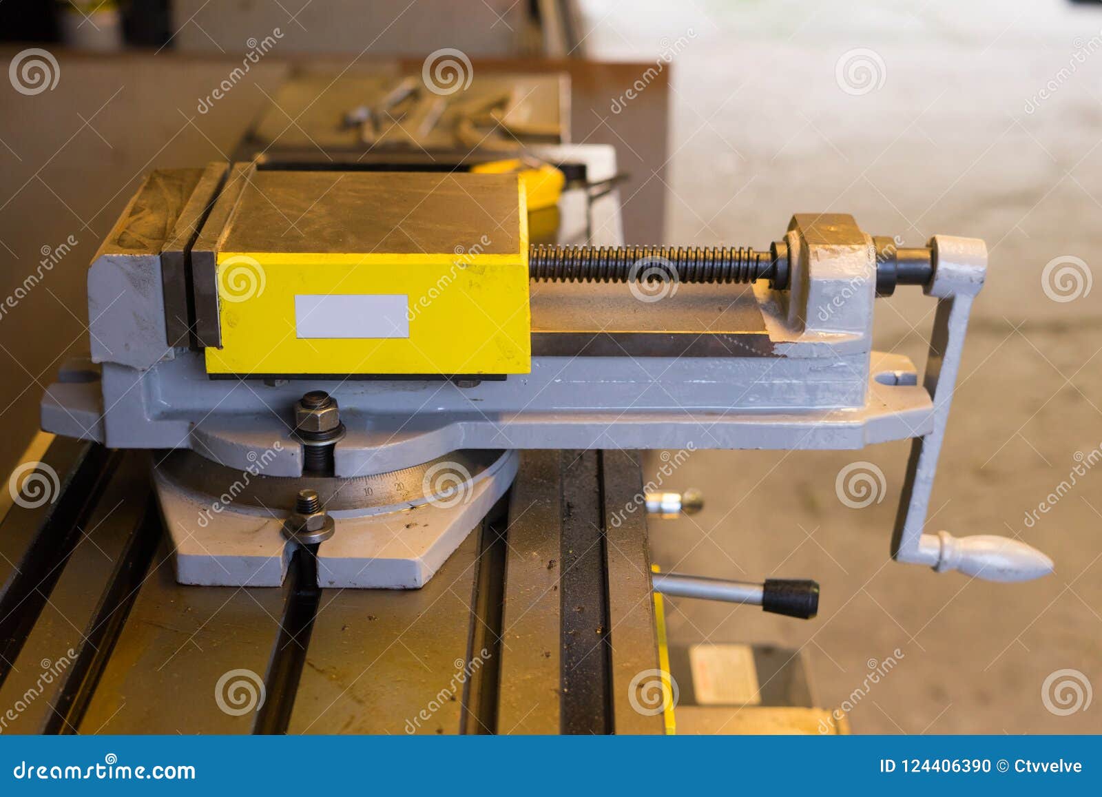 Lathe machine in factory stock photo. Image of lathe - 124406390