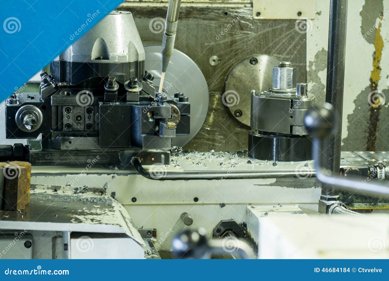 Lathe machine stock photo. Image of metal, mill, assembly - 46684184