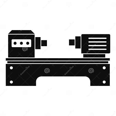 Lathe Machine Icon, Simple Style Stock Vector - Illustration of lathe ...