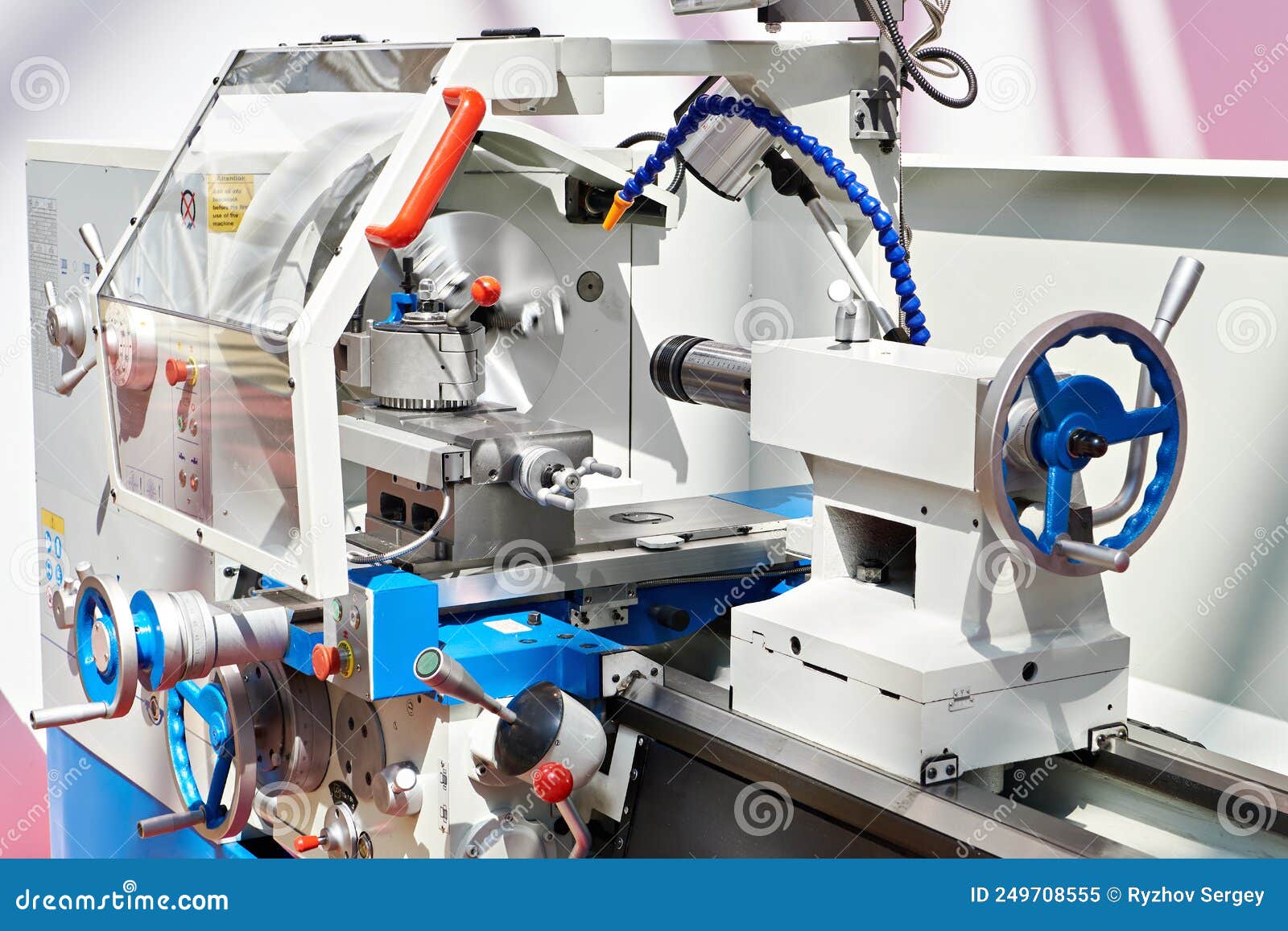 Lathe machine stock image. Image of machine, cutter - 249708555