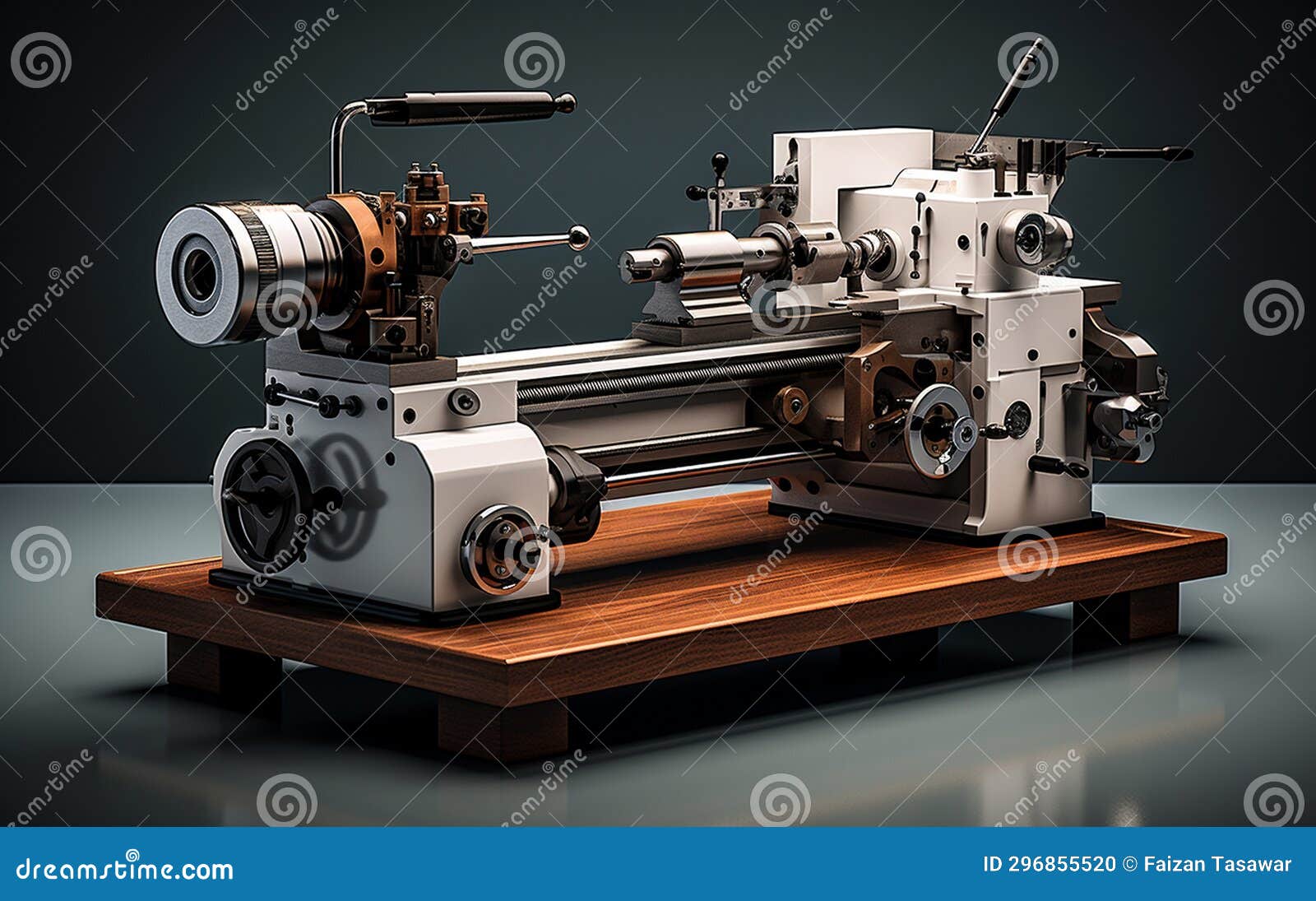 Lathe Machine Isolated on a Pure White Background -Generative Ai Stock ...