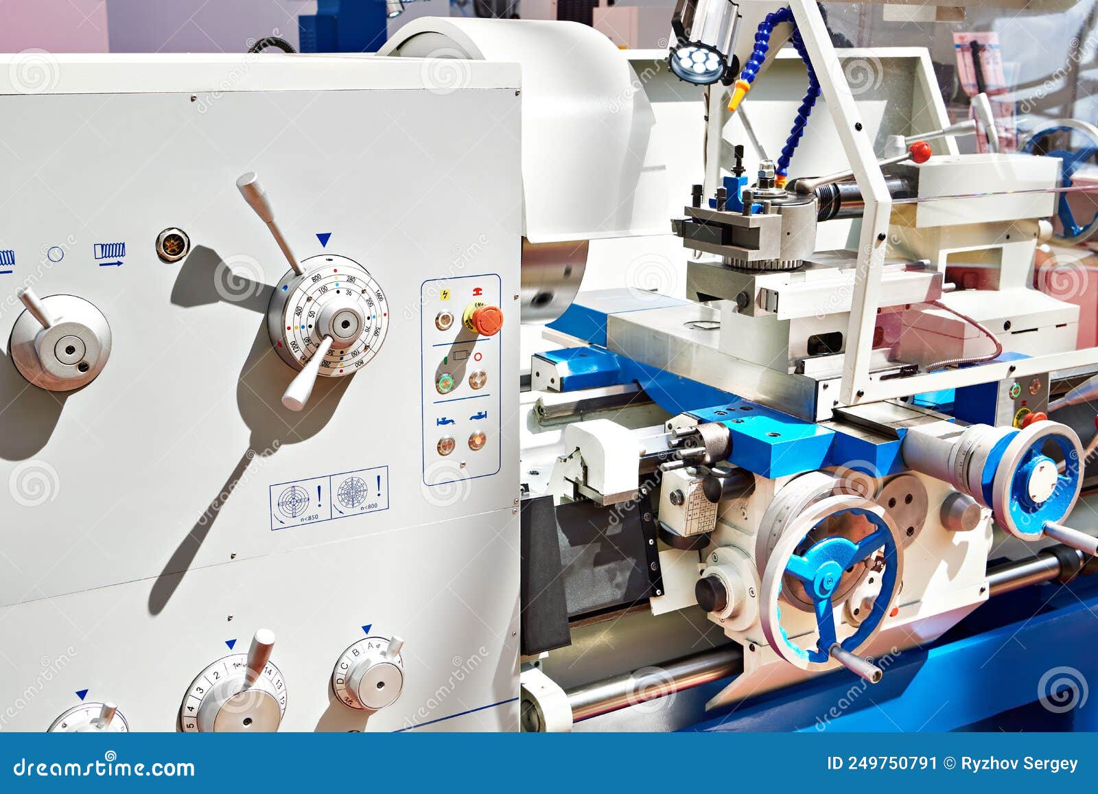 Lathe machine stock image. Image of cutting, heavy, lathe - 249750791