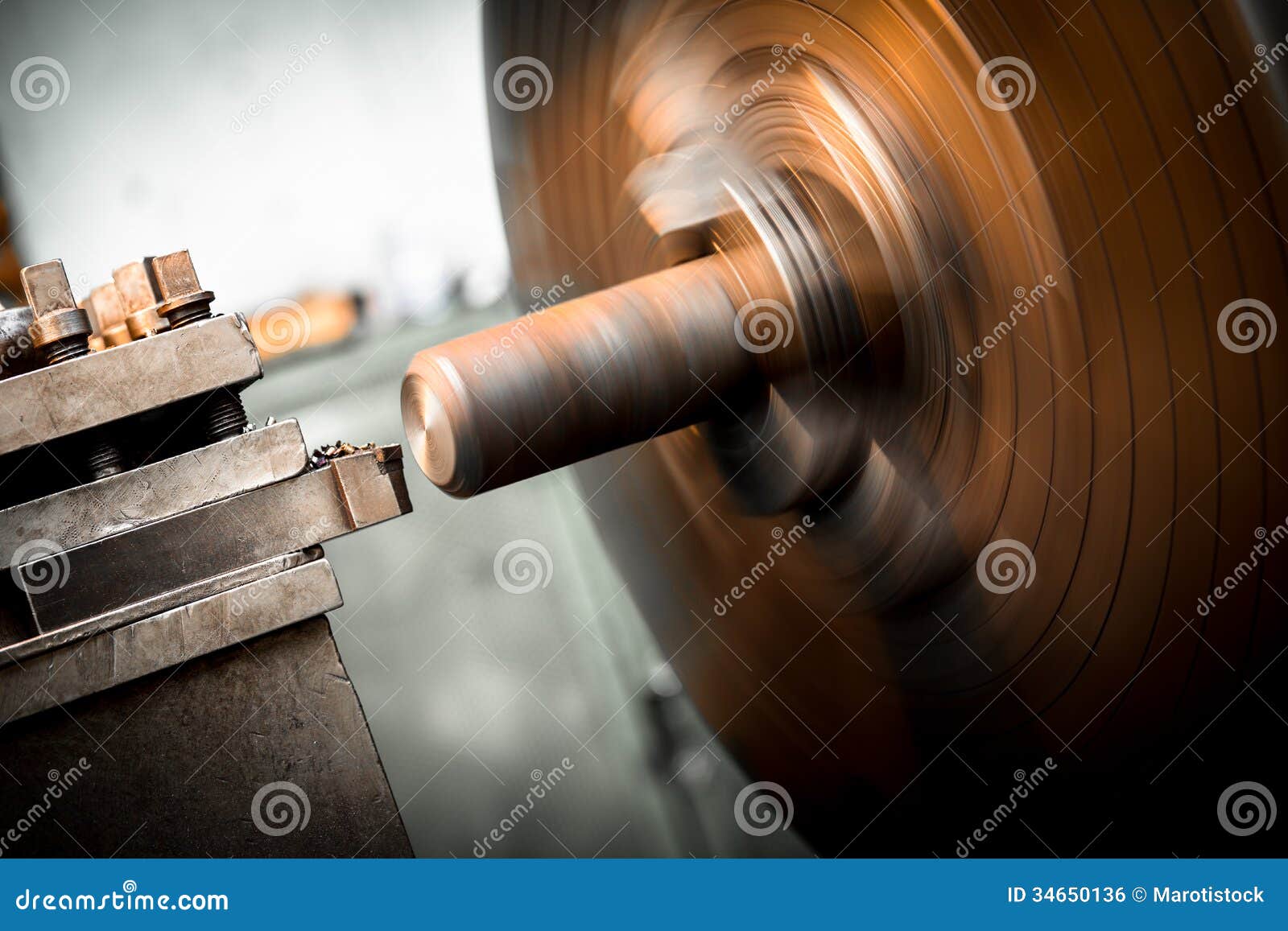 Lathe Machine Metal Workshop Stock Photo - Image of high, milling: 34650136