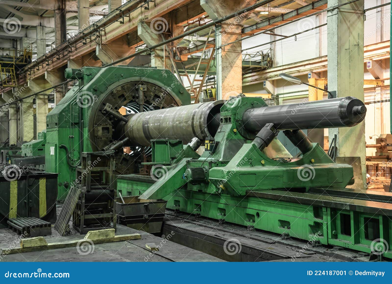 Lathe Machine for Processing Metal Production in Metalwork Factory ...