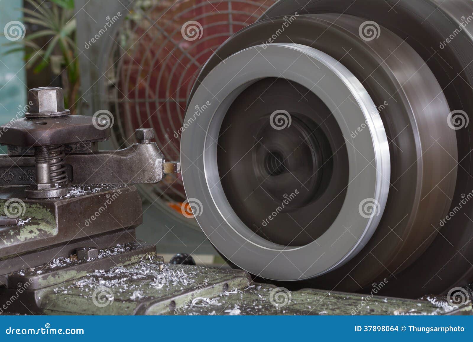 Lathe machine working stock photo. Image of hardware - 37898064