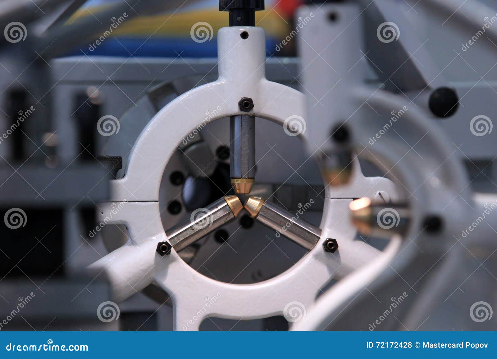 Lathe machine in workshop stock photo. Image of close - 72172428