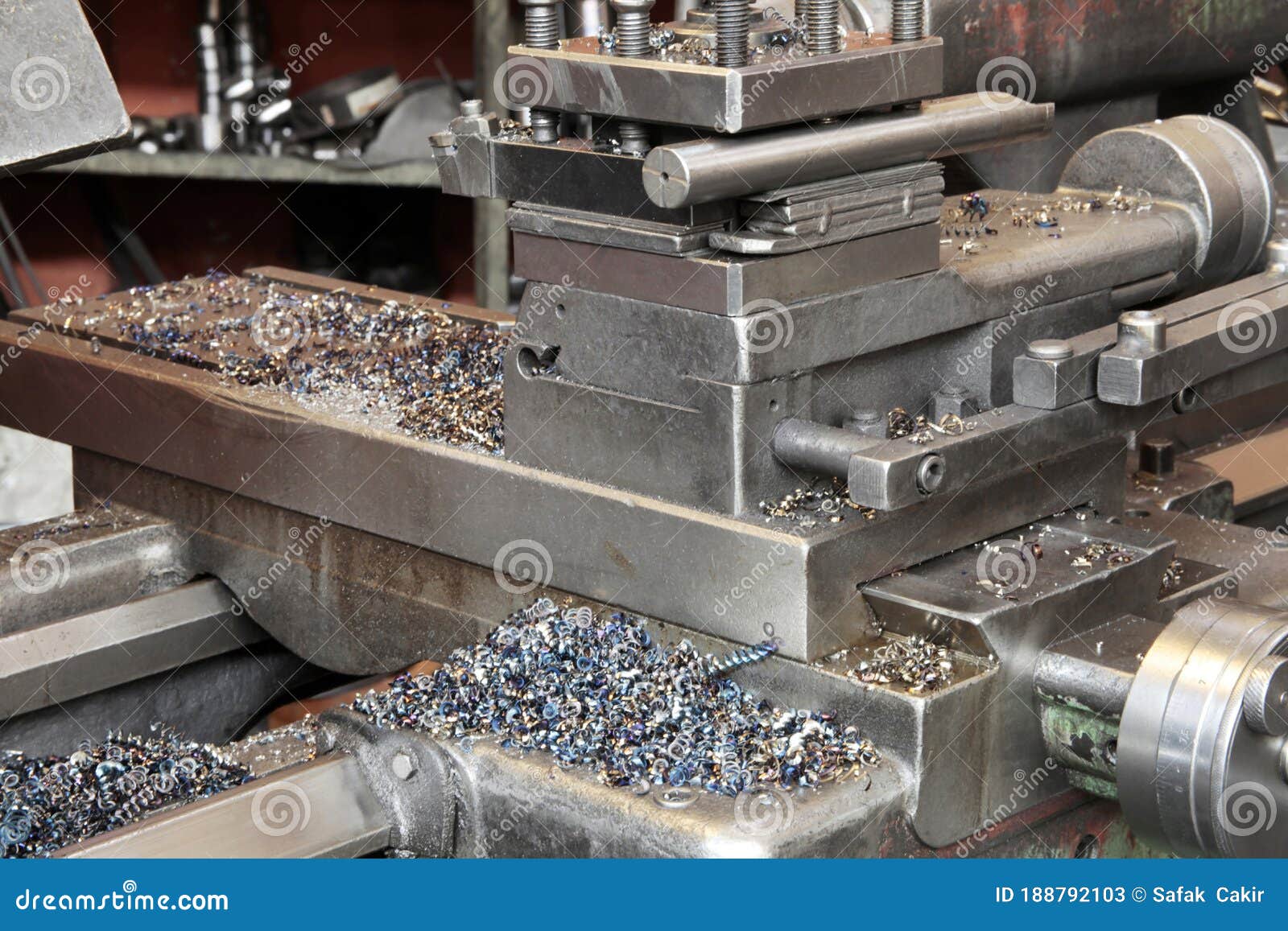 Lathe stock image. Image of industrial, equipment, operating - 188792103