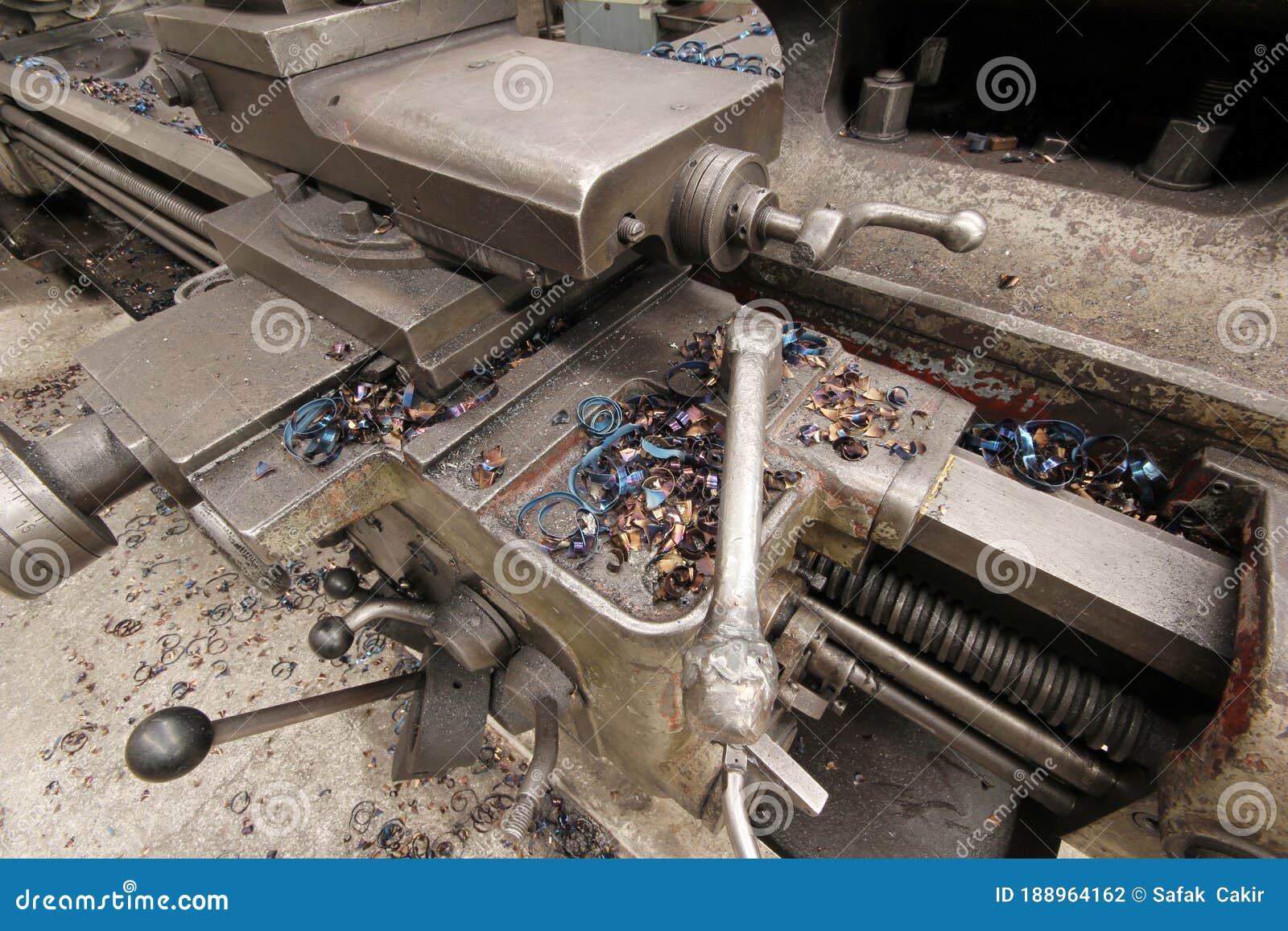 Lathe stock photo. Image of cutting, occupation, hexagon - 188964162