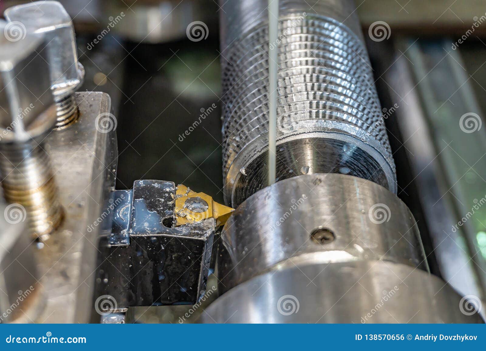 Lathe Tool Cuts Machine Threads in a Factory Stock Photo - Image of ... Lathe Tool Cuts Machine Threads in a Factory Stock Photo - Image of ...