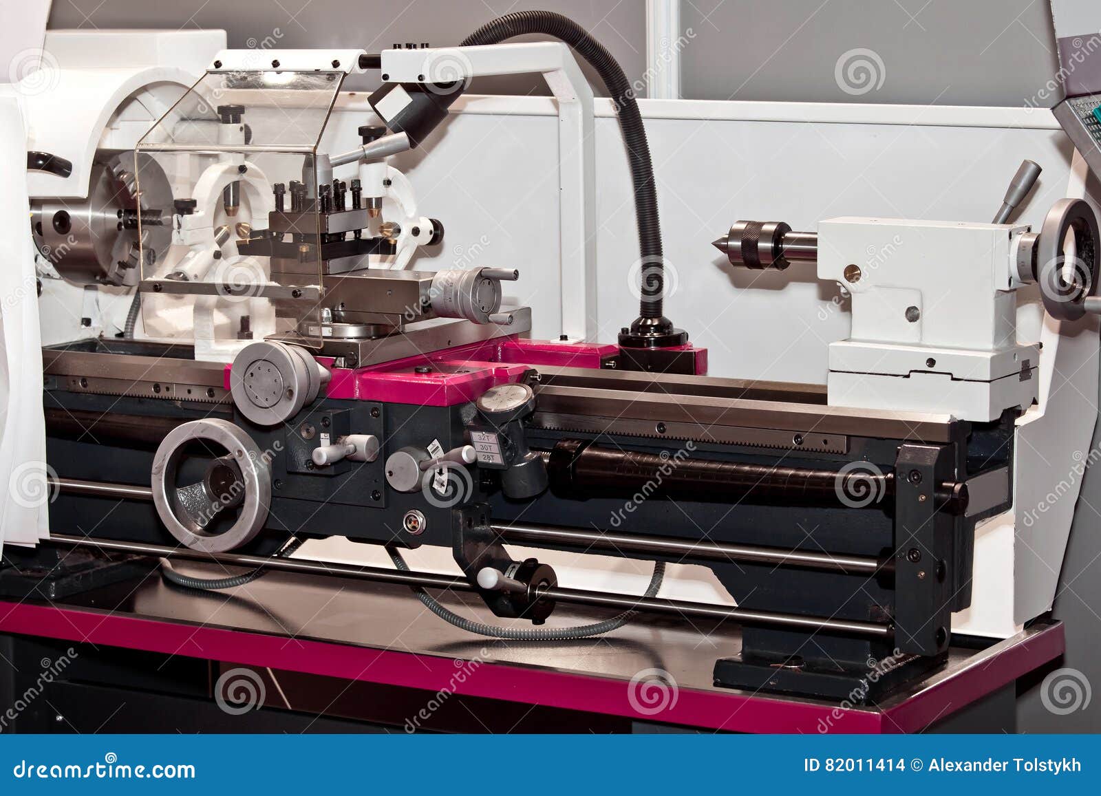 Lathe turning machine stock photo. Image of mechanical - 82011414