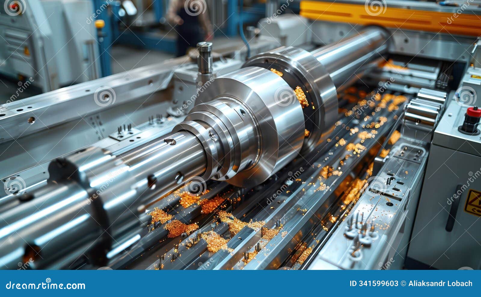 A Lathe is Used To Machine Parts with Turning Tools. Metalworking ...