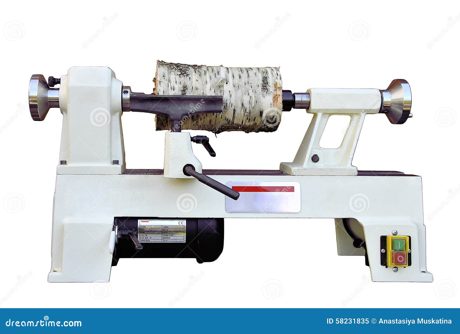 Lathe with Wooden Workpiece Stock Image - Image of cylinder, workpiece ...