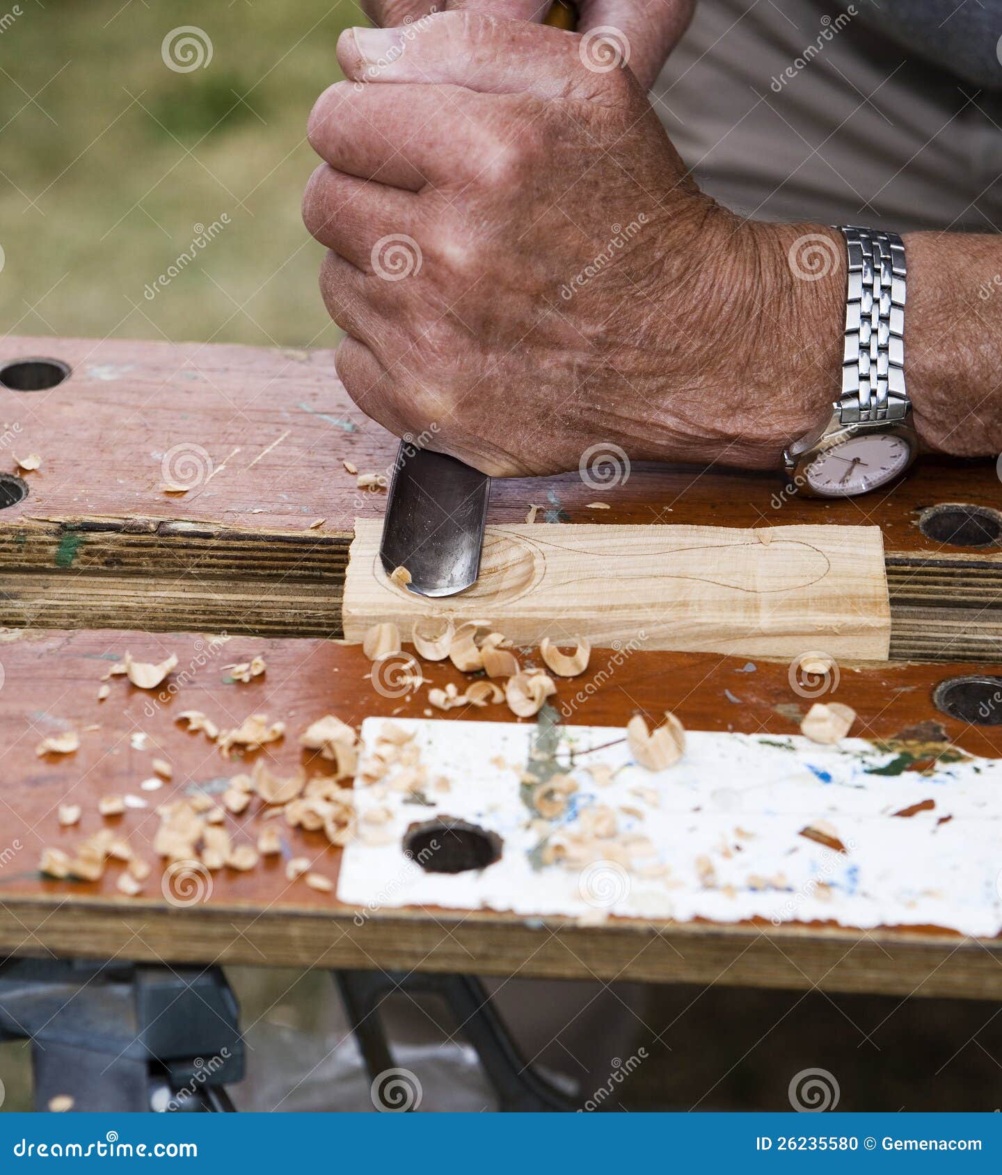 Lathe work stock photo. Image of hand, wood, tool, creativity - 26235580