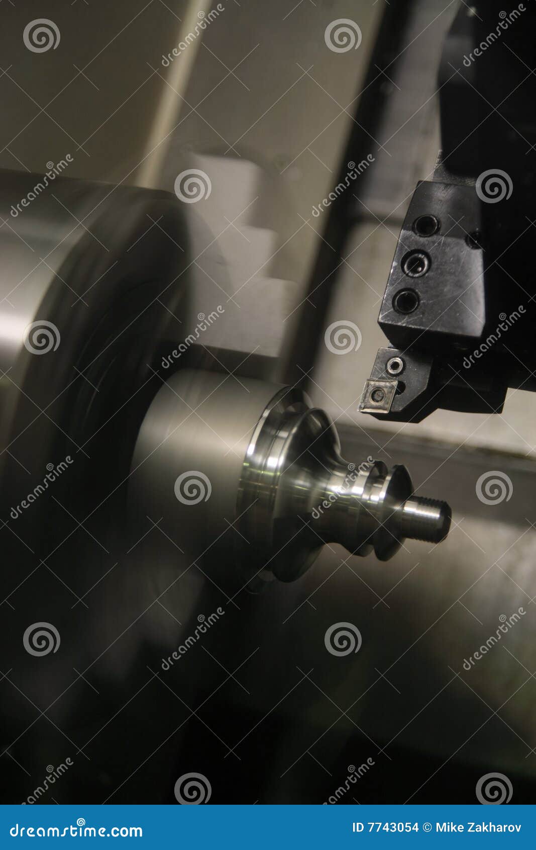 Lathe at work. stock photo. Image of machine, tool, fabrication - 7743054