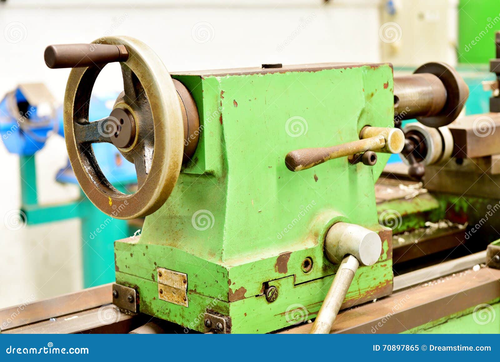 Lathe stock image. Image of detail, industry, cutting - 70897865