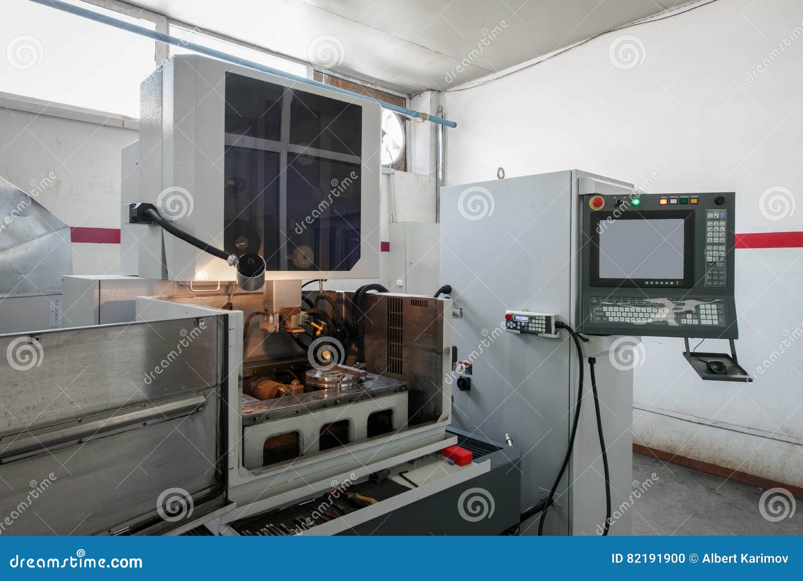 Lathe and Workshop Equipment Stock Photo - Image of machinery, liquid ...