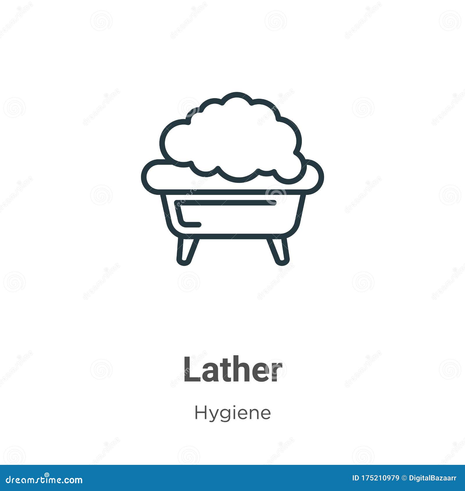 Lather Outline Vector Icon. Thin Line Black Lather Icon, Flat Vector ...