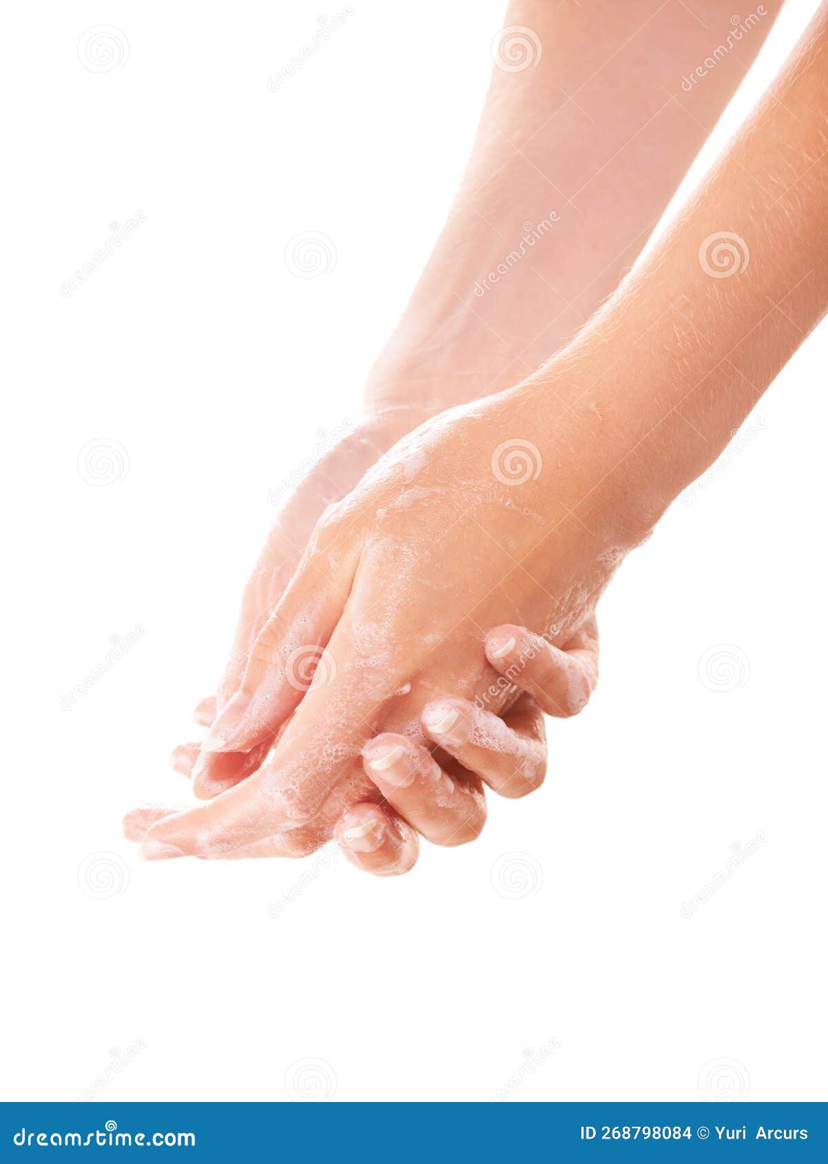 Lathering Her Hands. a Woman Lathering Her Hands. Stock Photo - Image ...